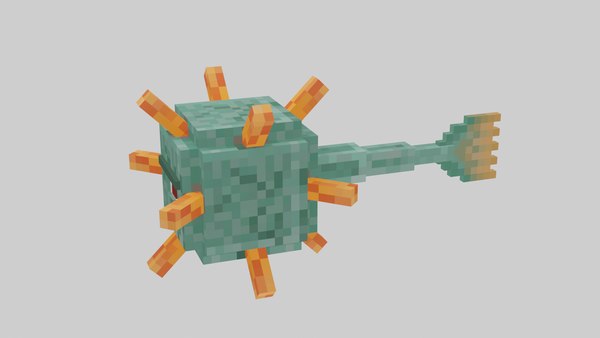 modelo 3d Minecraft Guardian - TurboSquid 2050762