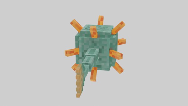 modelo 3d Minecraft Guardian - TurboSquid 2050762