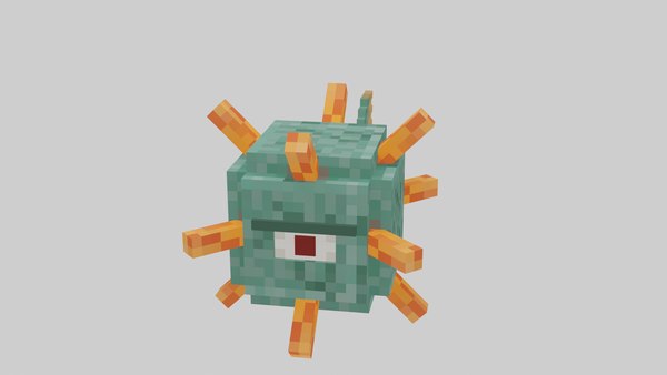 modelo 3d Minecraft Guardian - TurboSquid 2050762