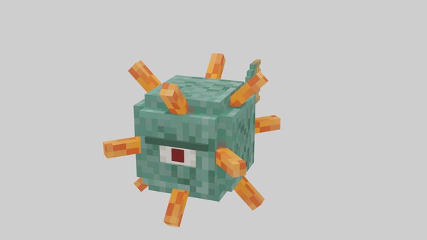 modelo 3d Minecraft Guardian - TurboSquid 2050762