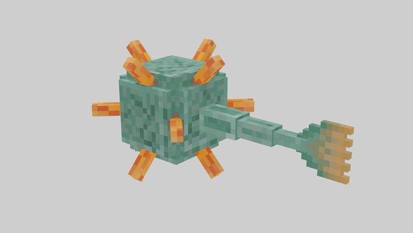 modelo 3d Minecraft Guardian - TurboSquid 2050762