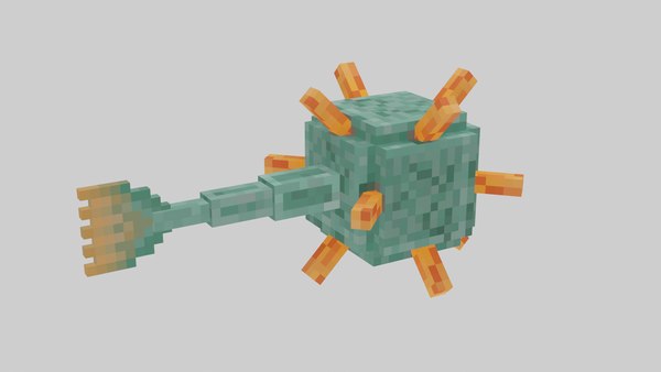 modelo 3d Minecraft Guardian - TurboSquid 2050762