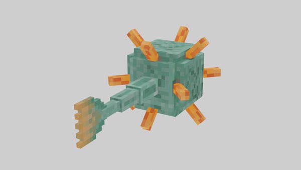 modelo 3d Minecraft Guardian - TurboSquid 2050762