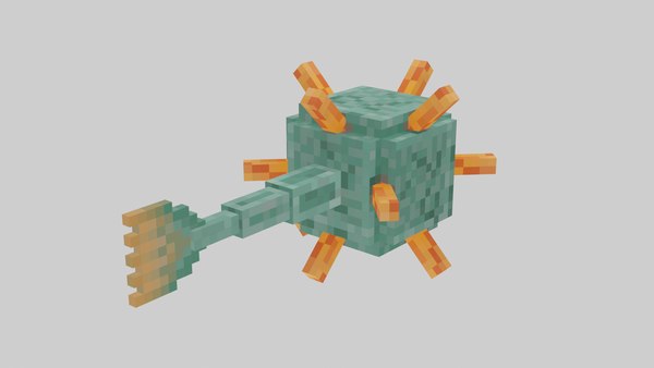 modelo 3d Minecraft Guardian - TurboSquid 2050762