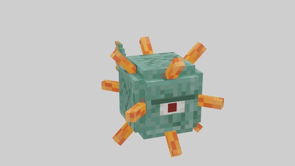 modelo 3d Minecraft Guardian - TurboSquid 2050762