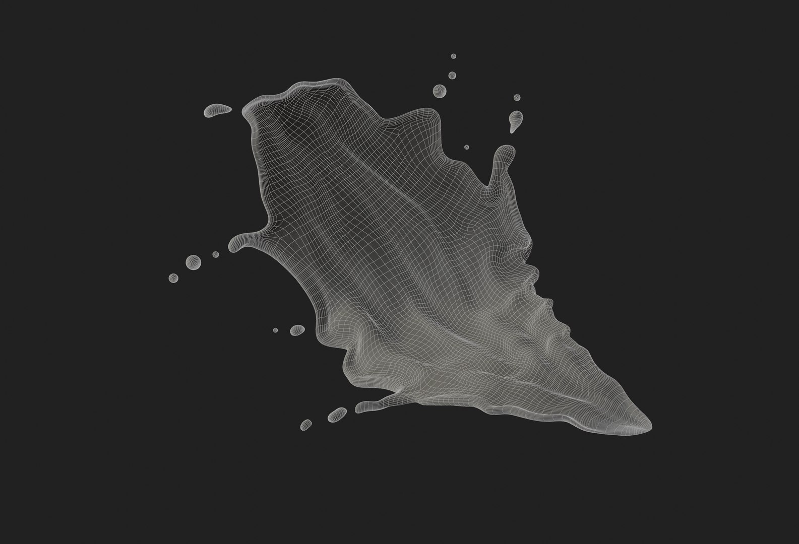 3D Model Milk Curve Splash - TurboSquid 2418306