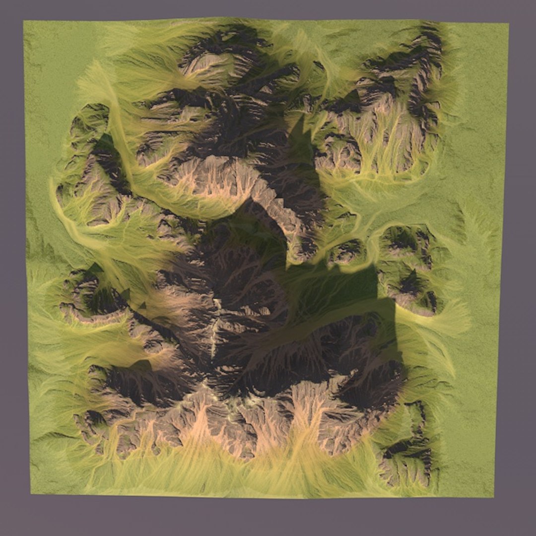 3d Model Of Mountain Maps Terrain