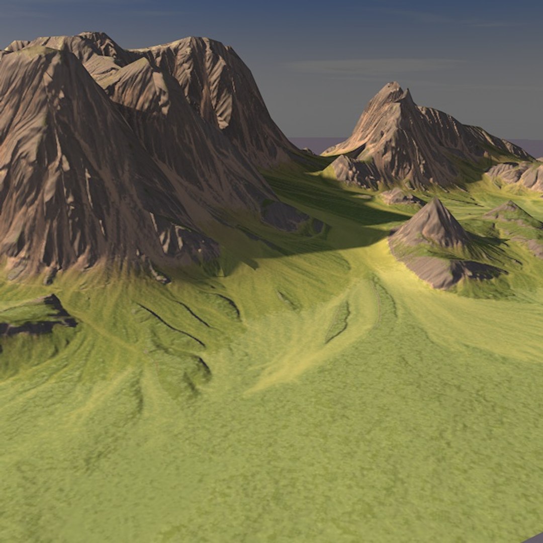 3d Model Of Mountain Maps Terrain