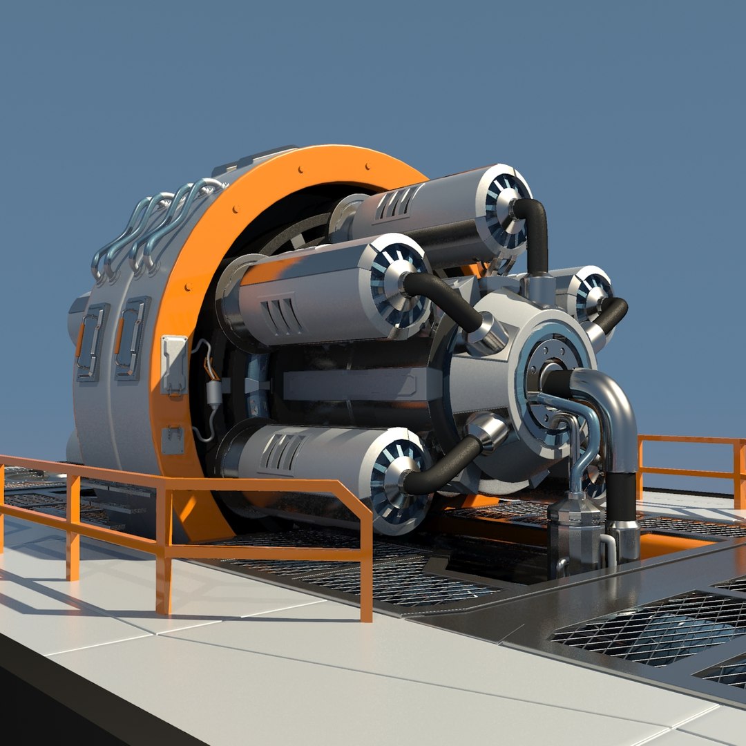 3dsmax futuristic reactor 2