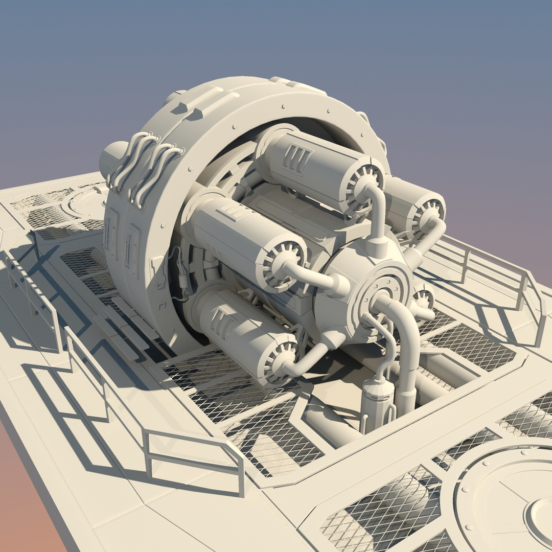 3dsmax futuristic reactor 2