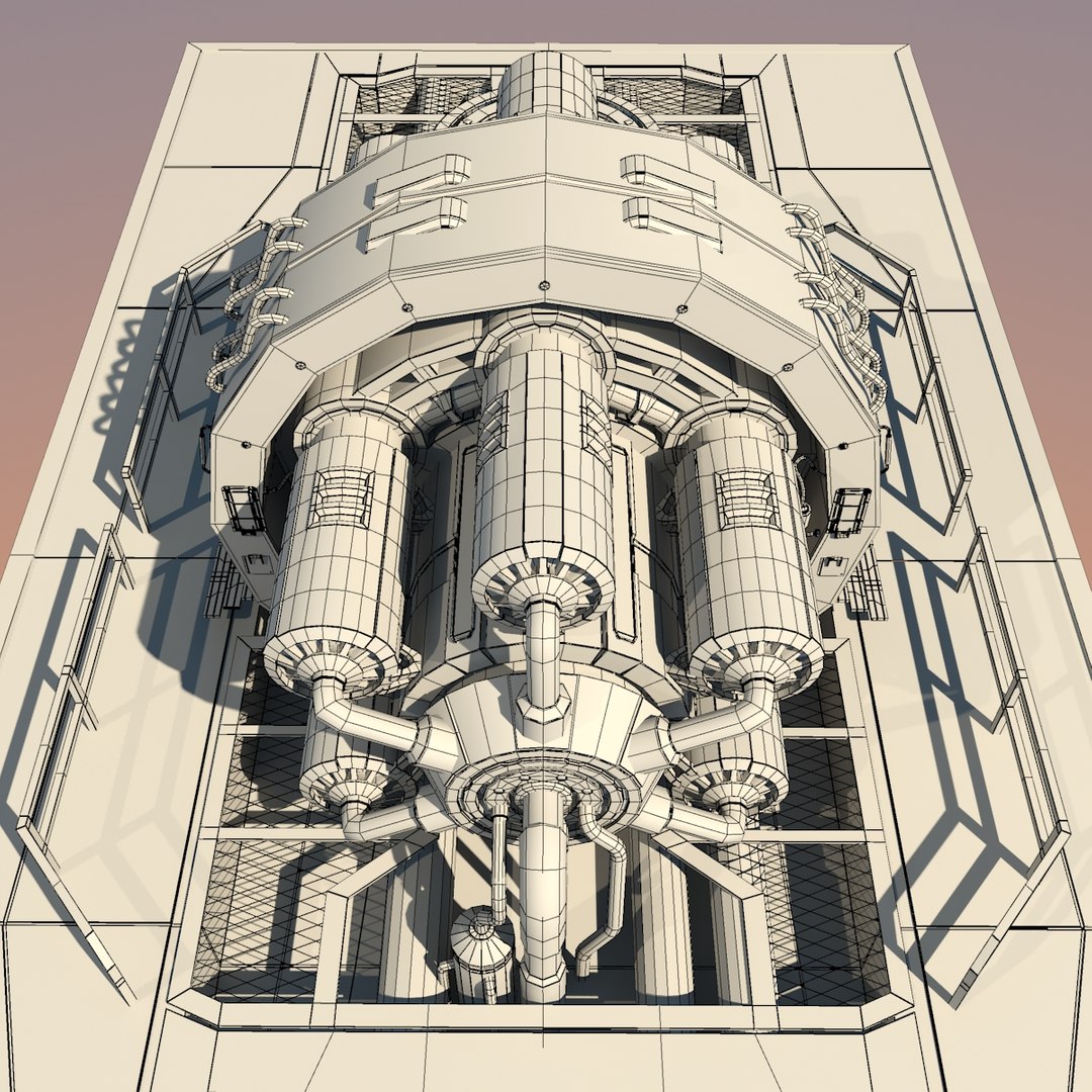 3dsmax futuristic reactor 2