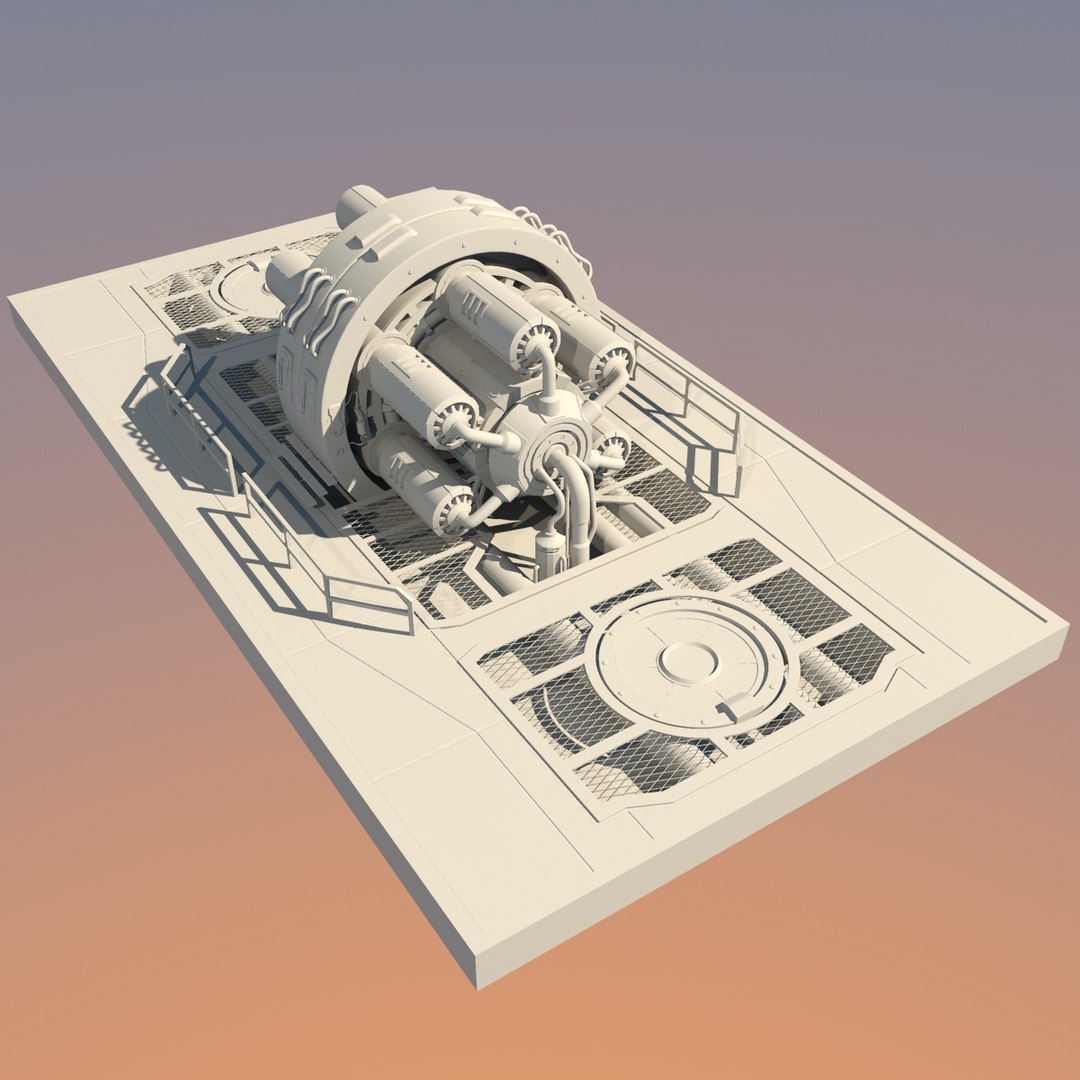 3dsmax futuristic reactor 2