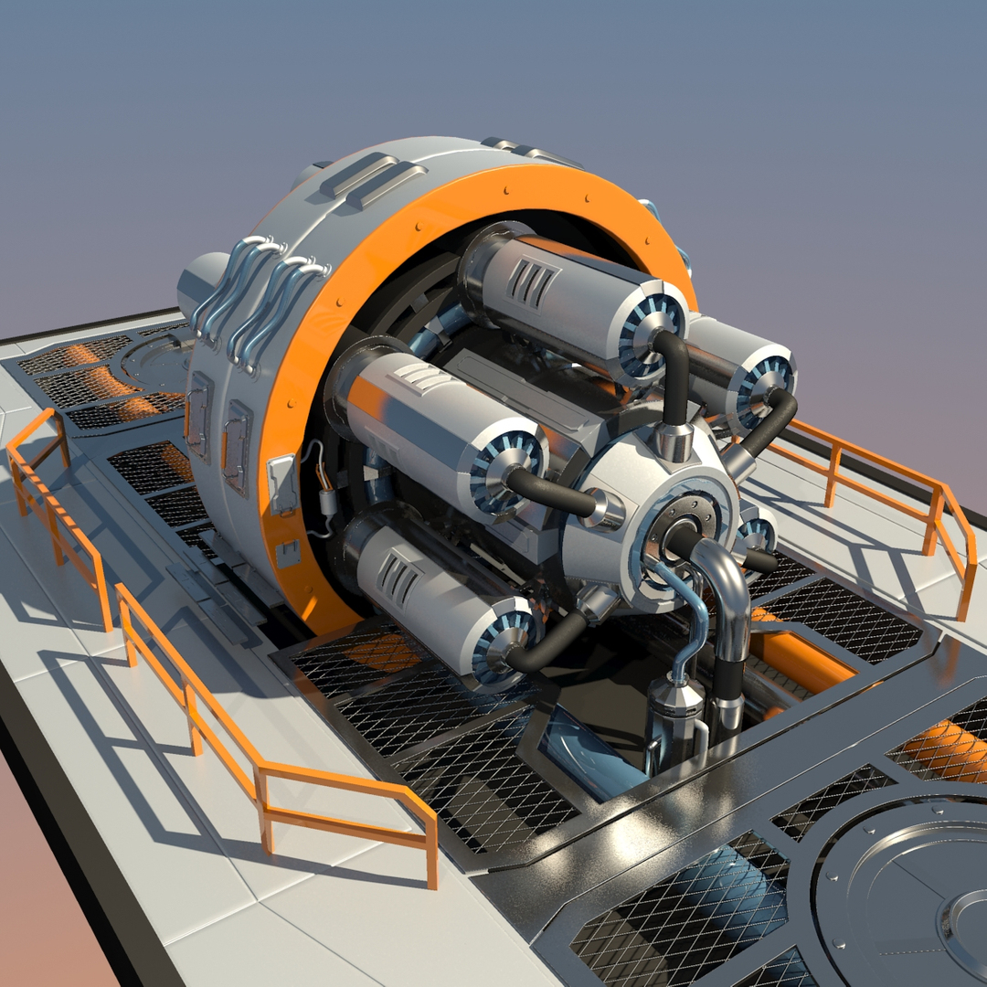 3dsmax futuristic reactor 2