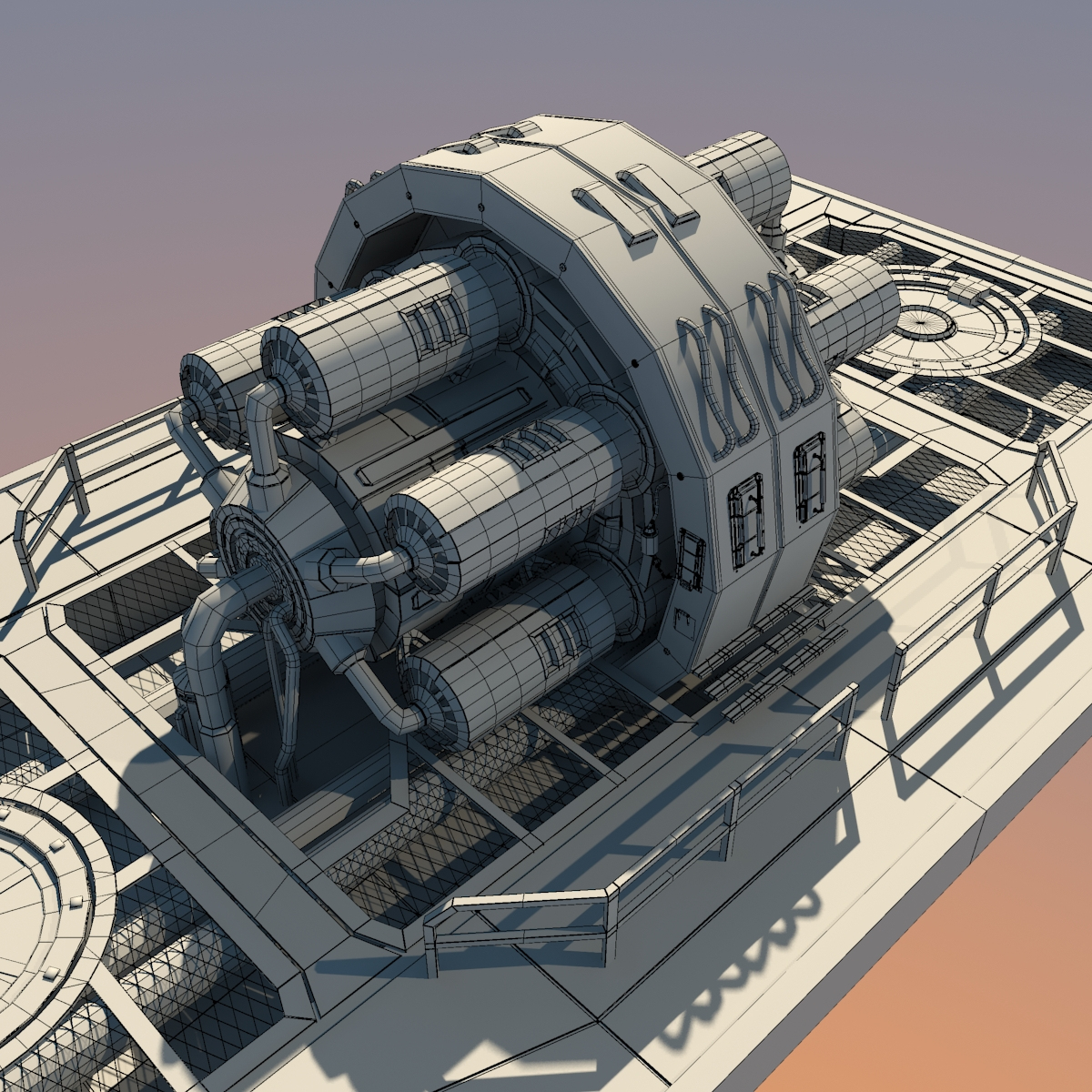 3dsmax futuristic reactor 2
