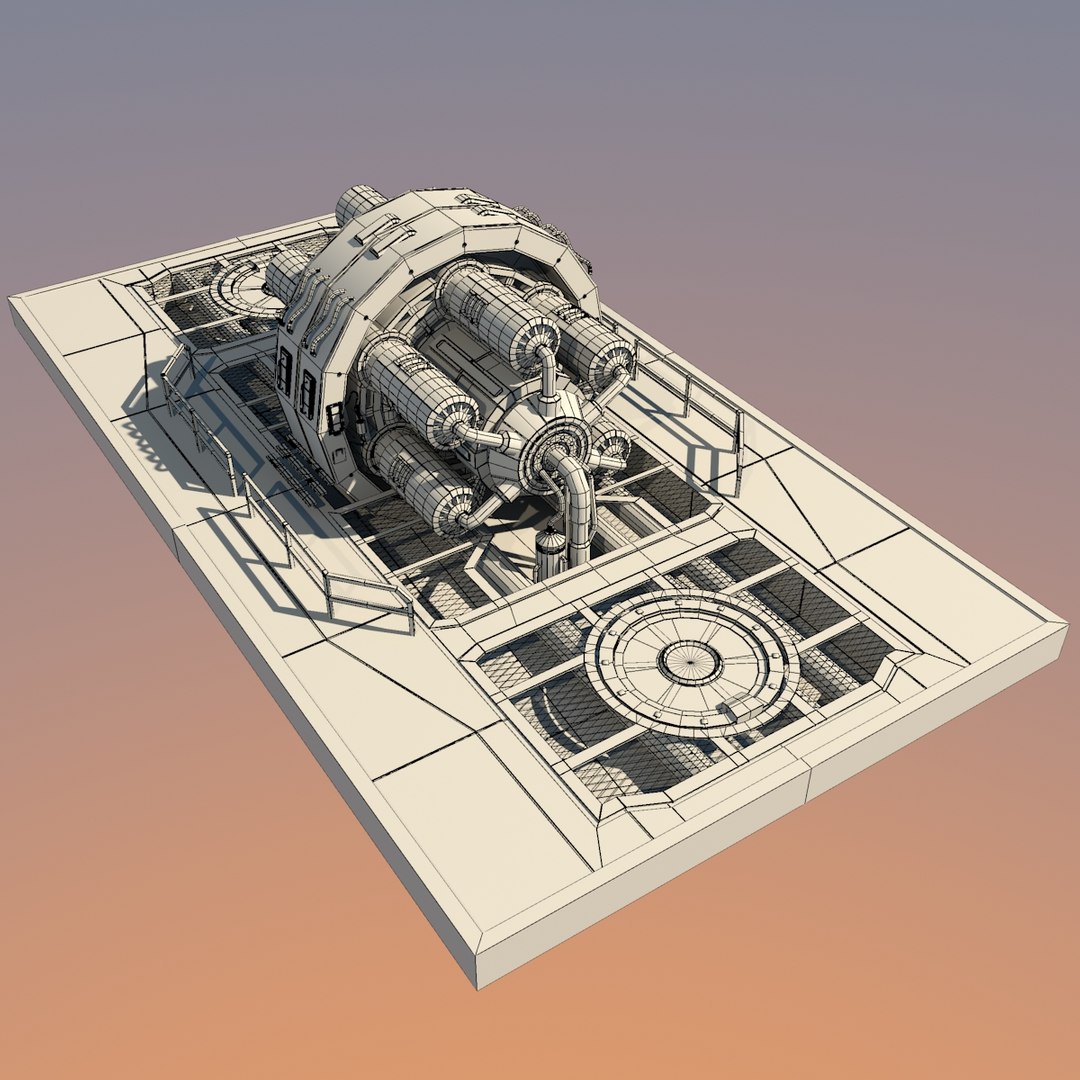 3dsmax futuristic reactor 2