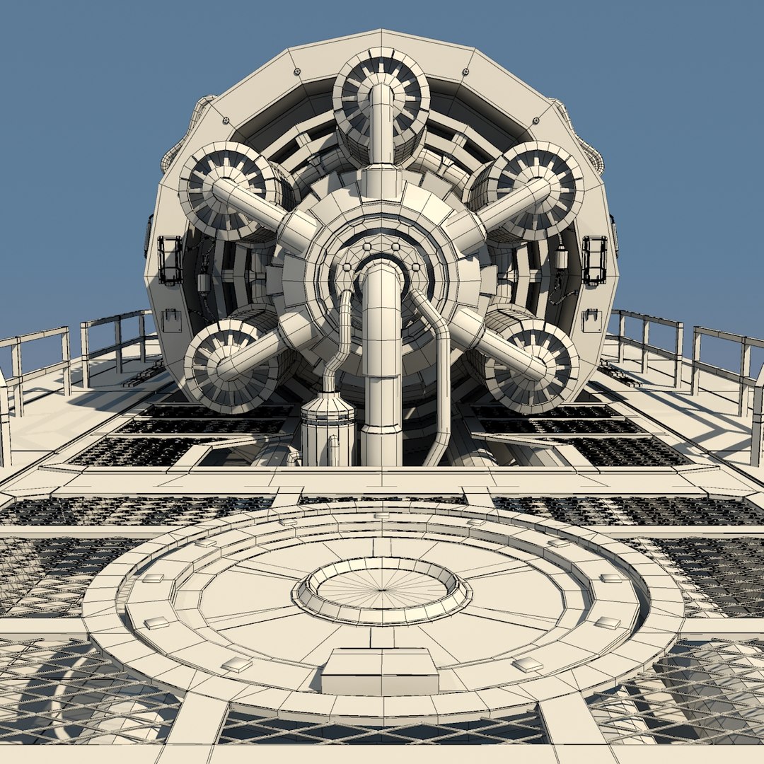 3dsmax futuristic reactor 2