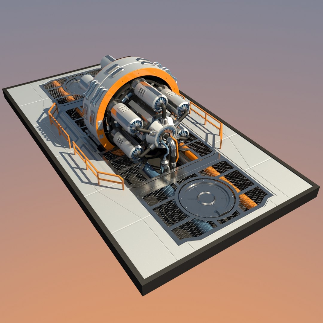 3dsmax futuristic reactor 2