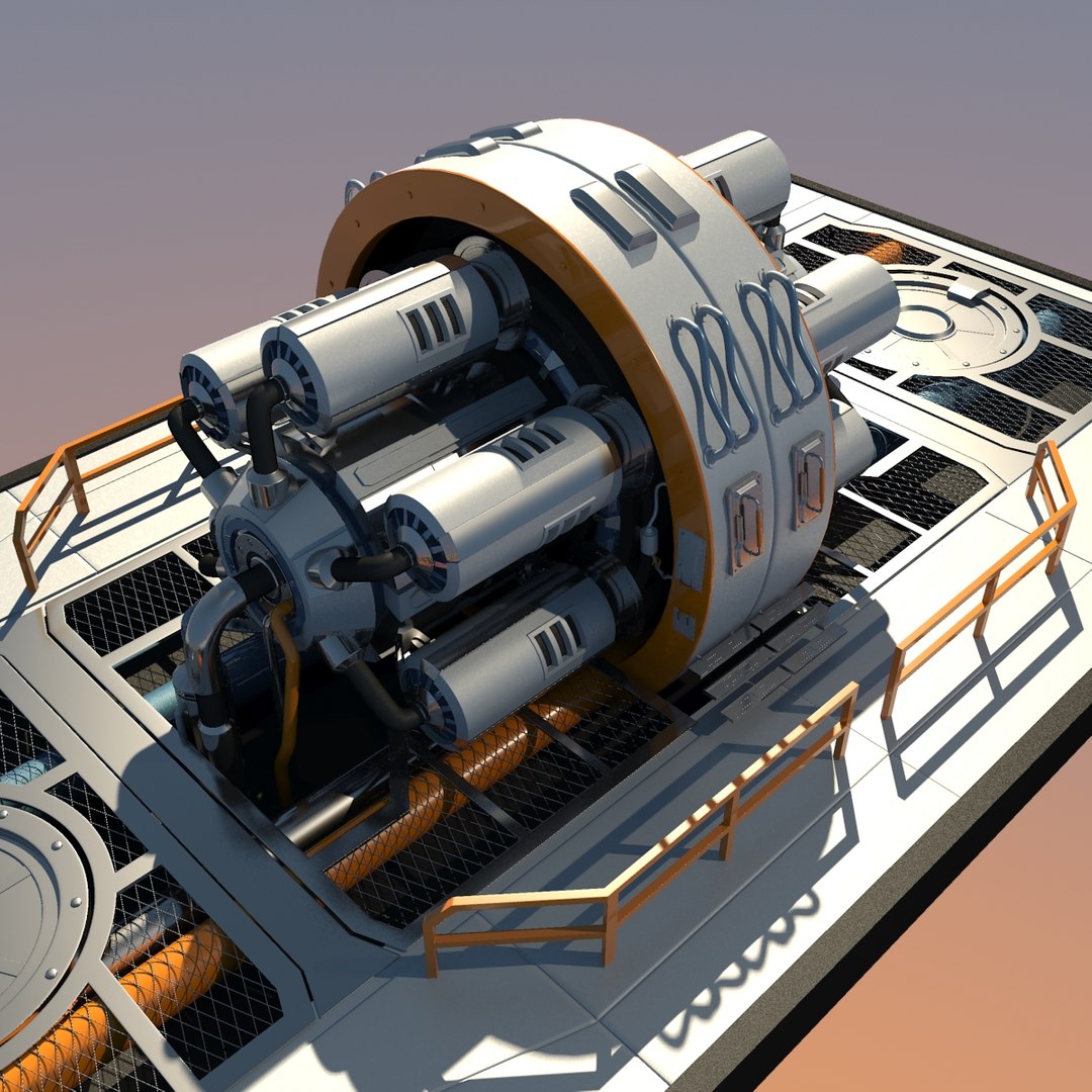 3dsmax futuristic reactor 2