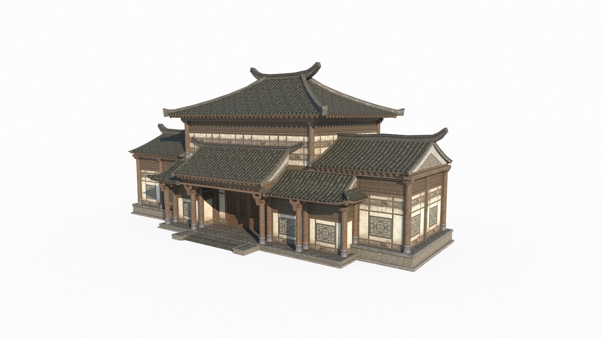 3D East Asian Ancient Architecture City Posthouse - TurboSquid 2086910