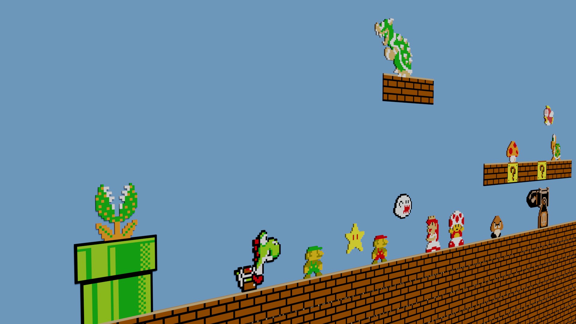 3D Nintendo Collection 8-Bit Super Mario Bros - TurboSquid 2040934