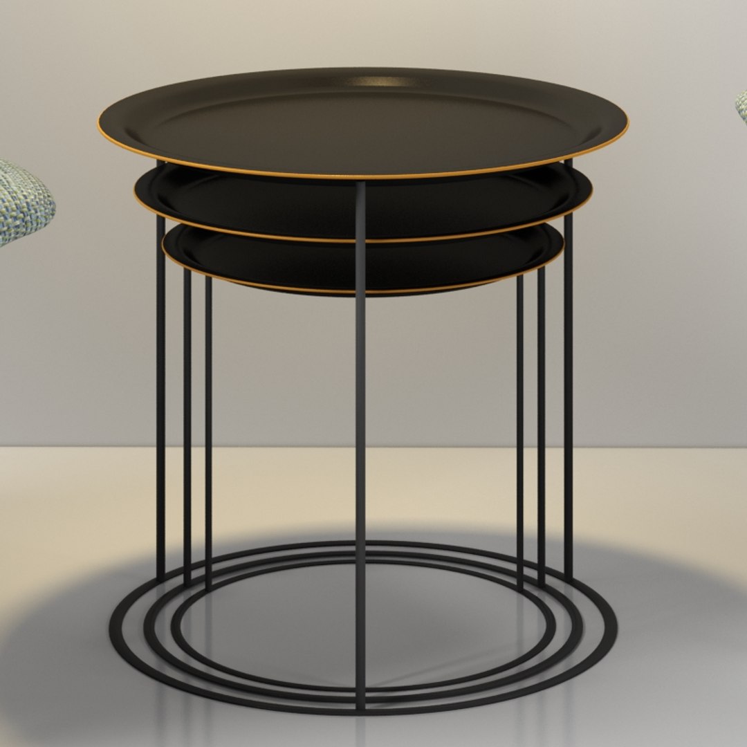 3d Boconcept Cartagena Nesting Tables Model