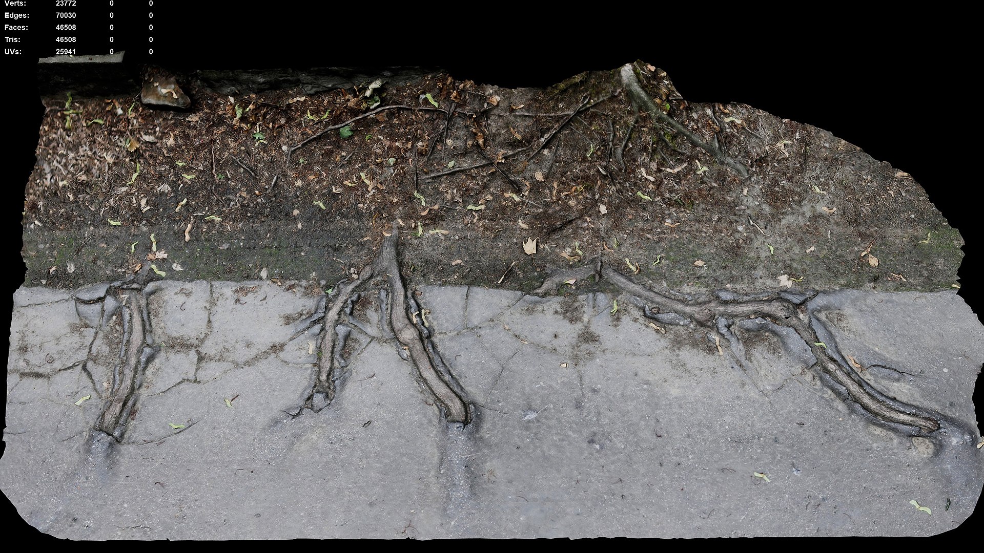 3D Asphalt Destroyed Road Tree Roots Part8 Photogrammetry - TurboSquid ...