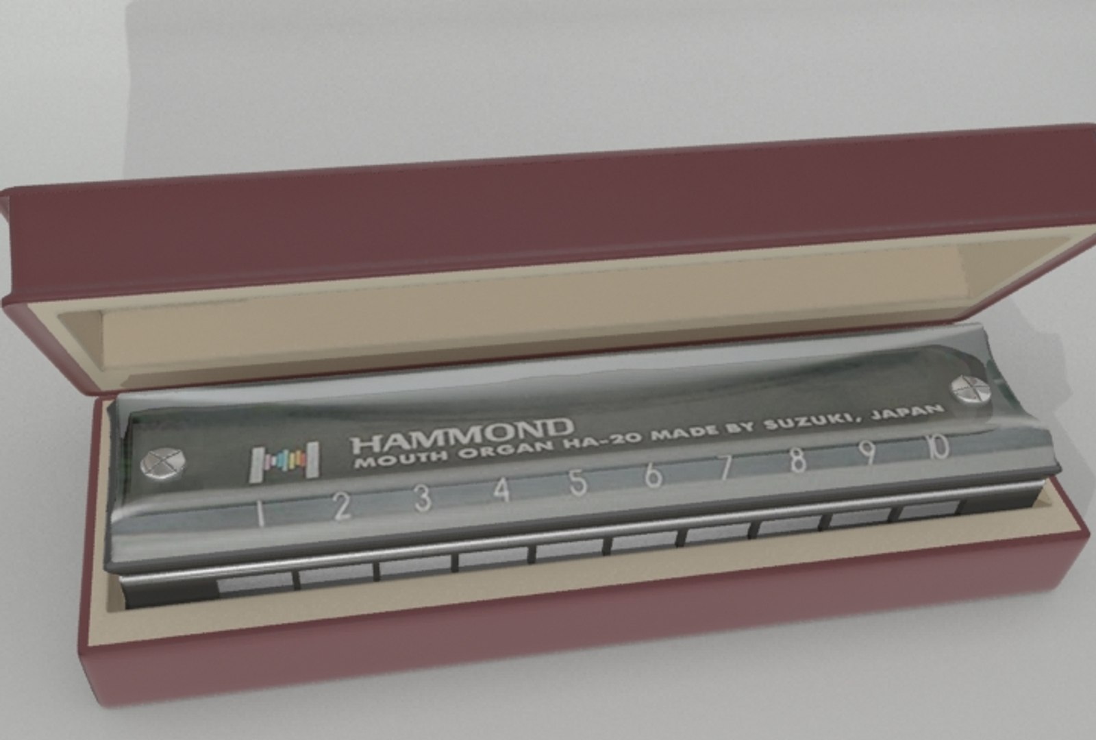 3d Model Harmonica Hammond