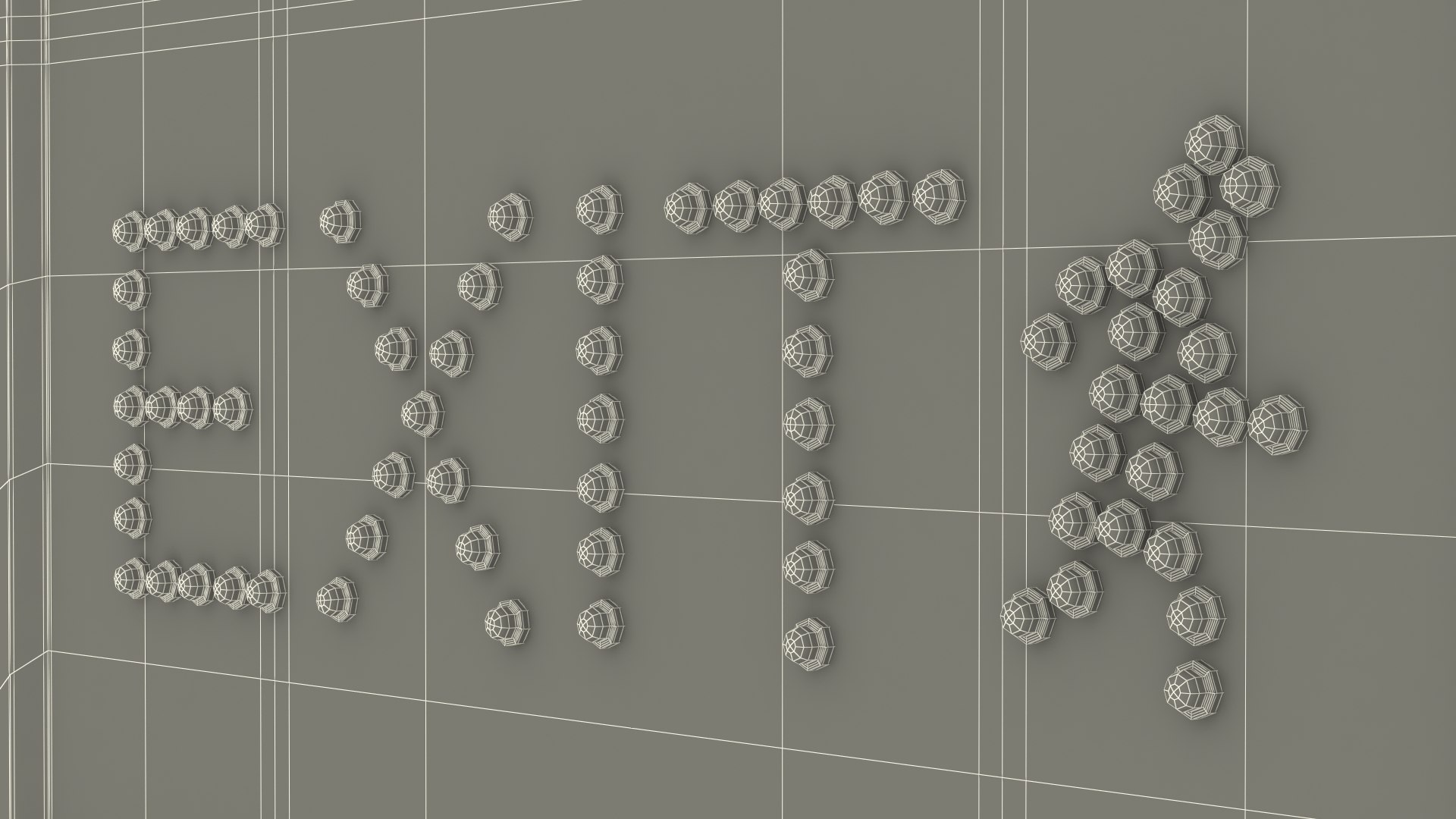 Blue LED Light Exit Sign OFF 3D Model - TurboSquid 2106246