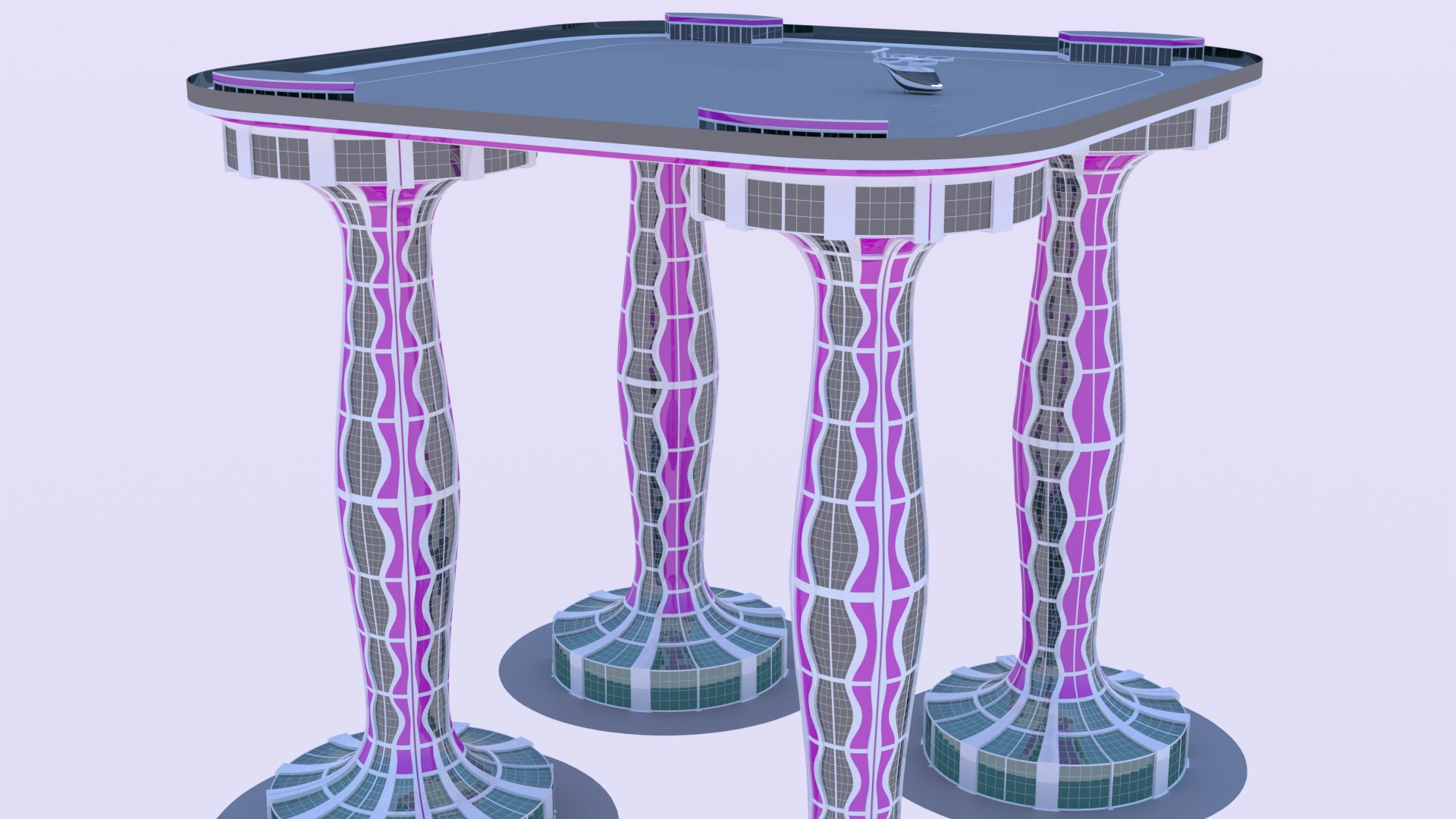 Futuristic Droneport III 3D Model - TurboSquid 2213401