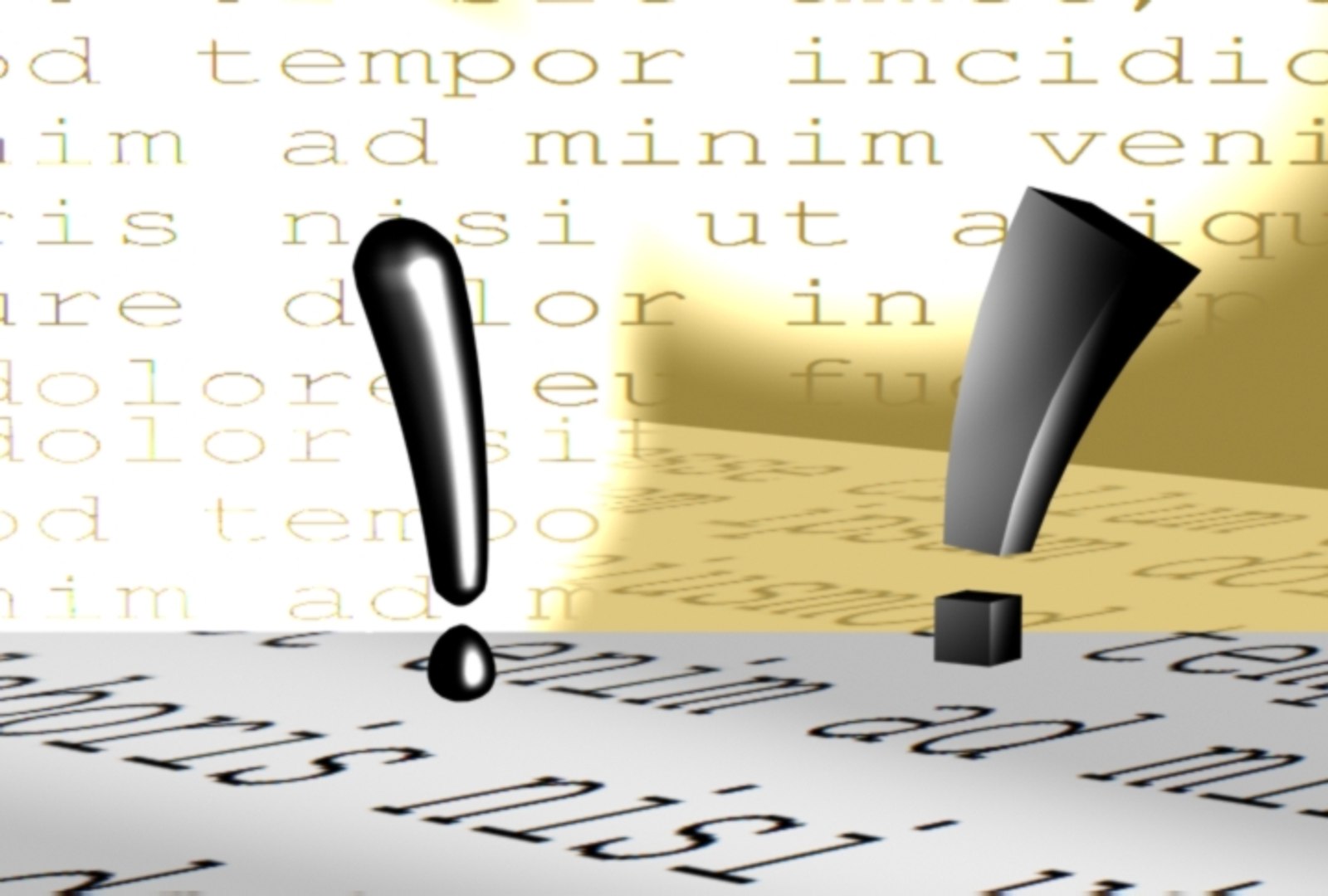 Exclamation Marks 3d Max