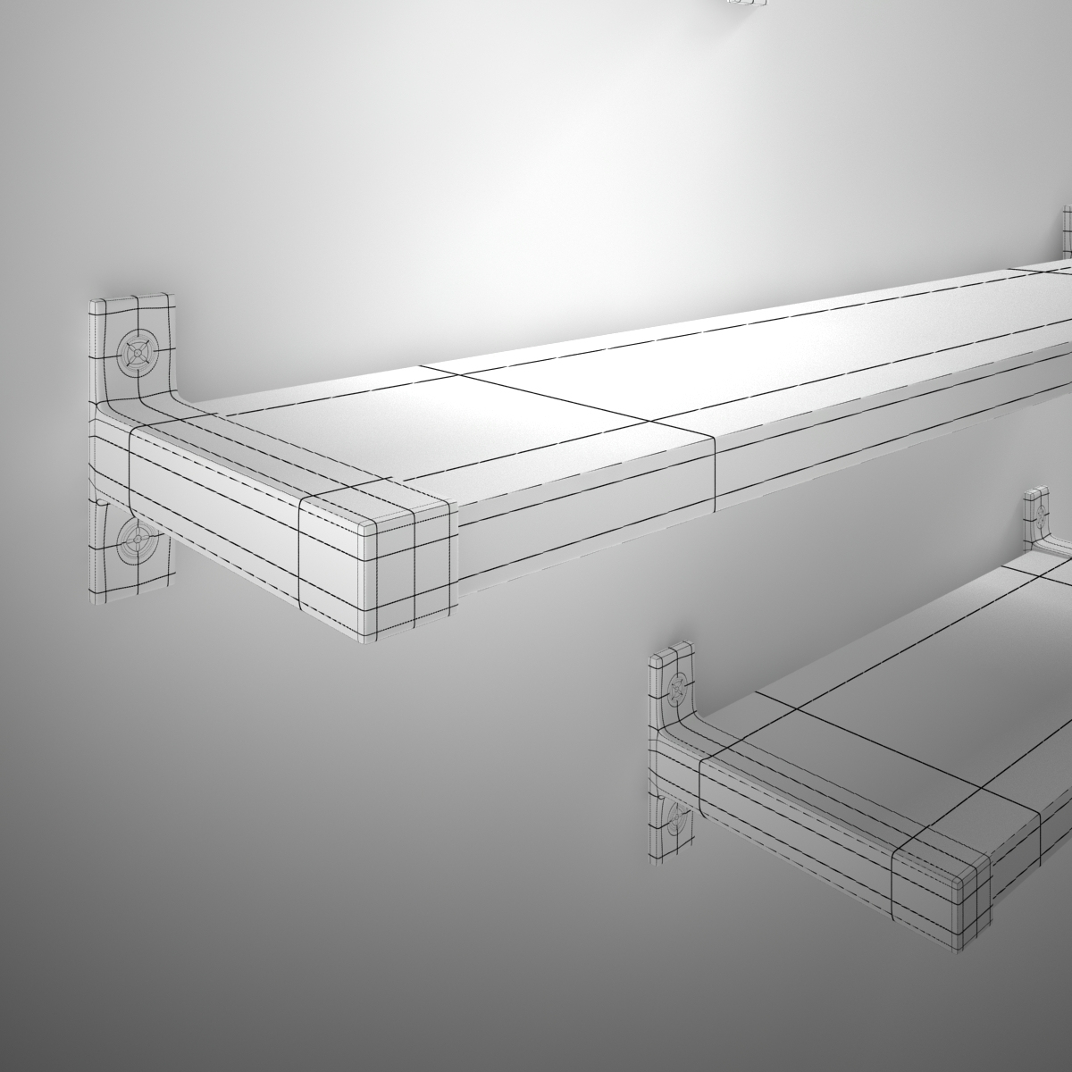 3D shelf shelves designed model - TurboSquid 1291320