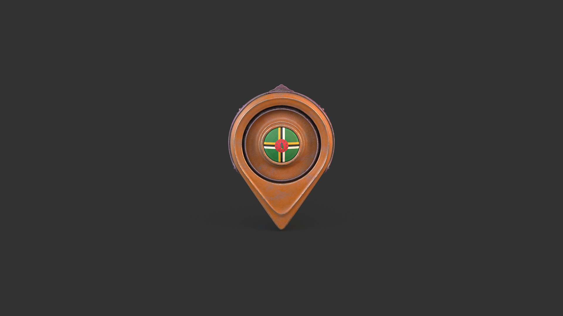 Dominica Flag Icon 3D Model - TurboSquid 2063098
