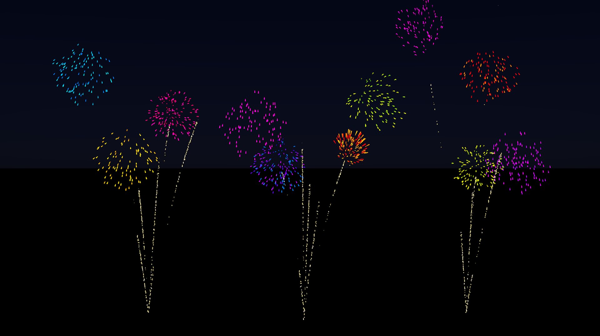 3D Animation Fireworks - TurboSquid 1503518