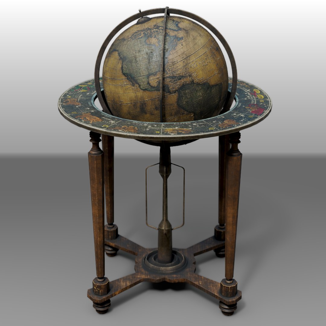 Medieval Time Globe Model - TurboSquid 2337662