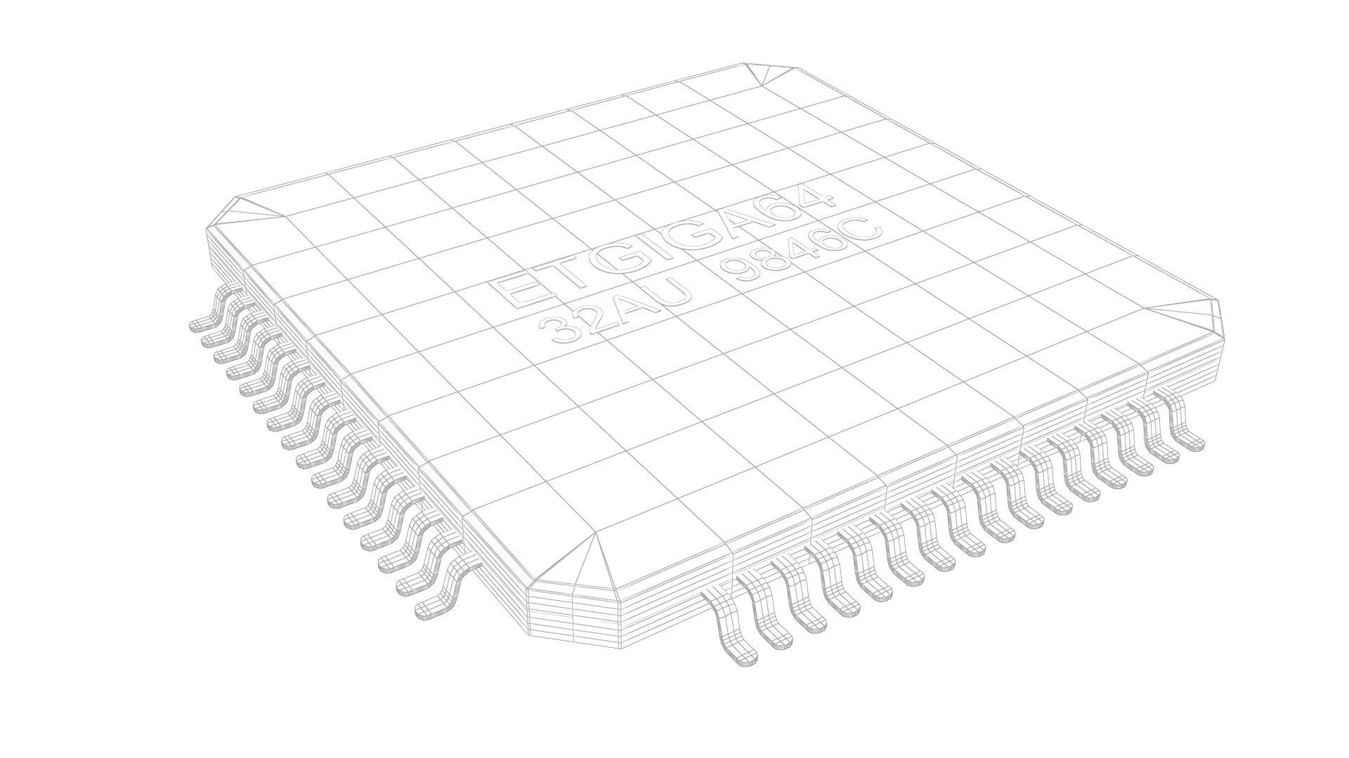 TQFP 64 Chip 3D model - TurboSquid 2176251