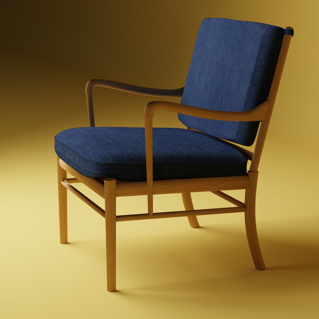 Colonial Chair By Ole Wanscher X Carl Hansen Model - TurboSquid 1996612