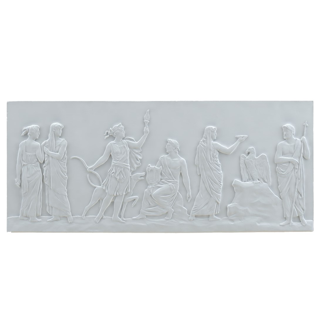 3d bas-relief architecture element model