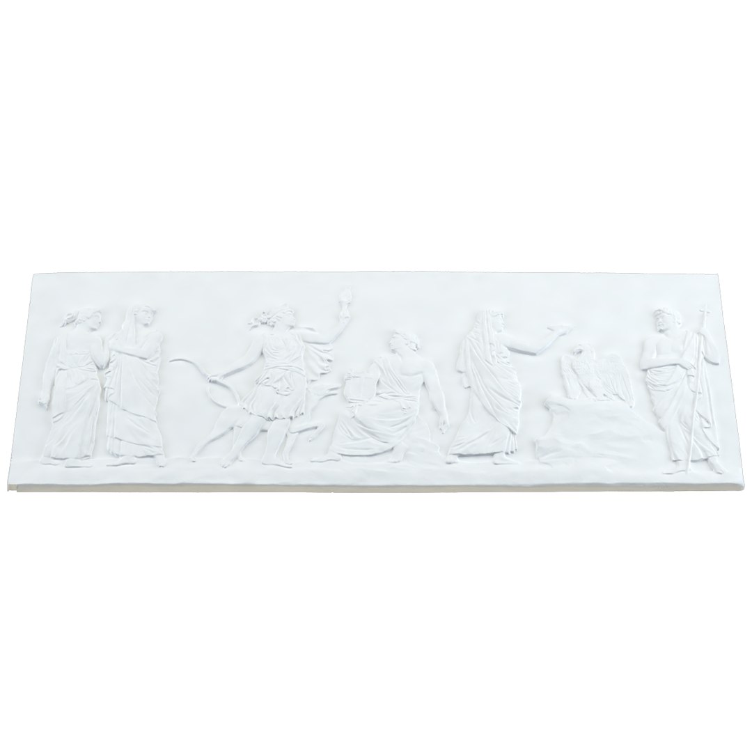 3d bas-relief architecture element model