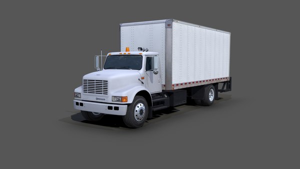 International 4900 Box truck s01 2002 model - TurboSquid 1920576