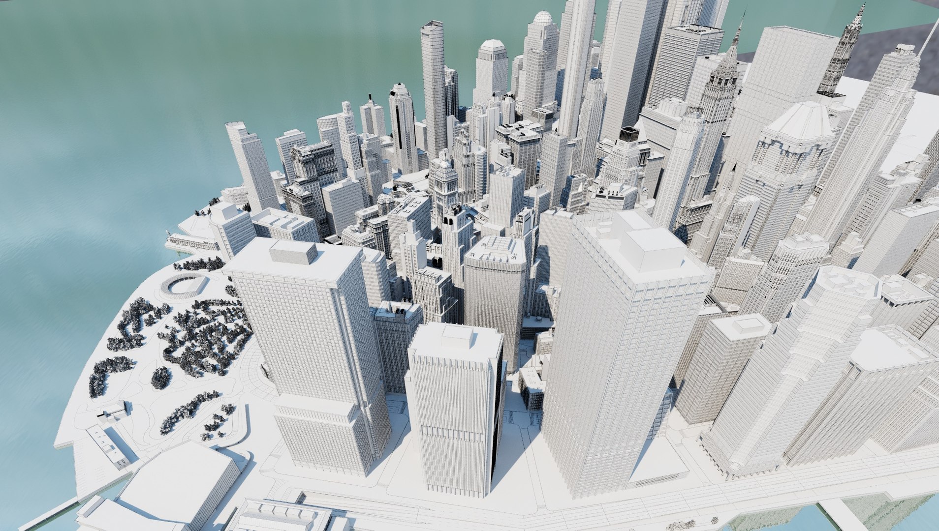 Downtown Manhattan New York 3D Model - TurboSquid 2270354