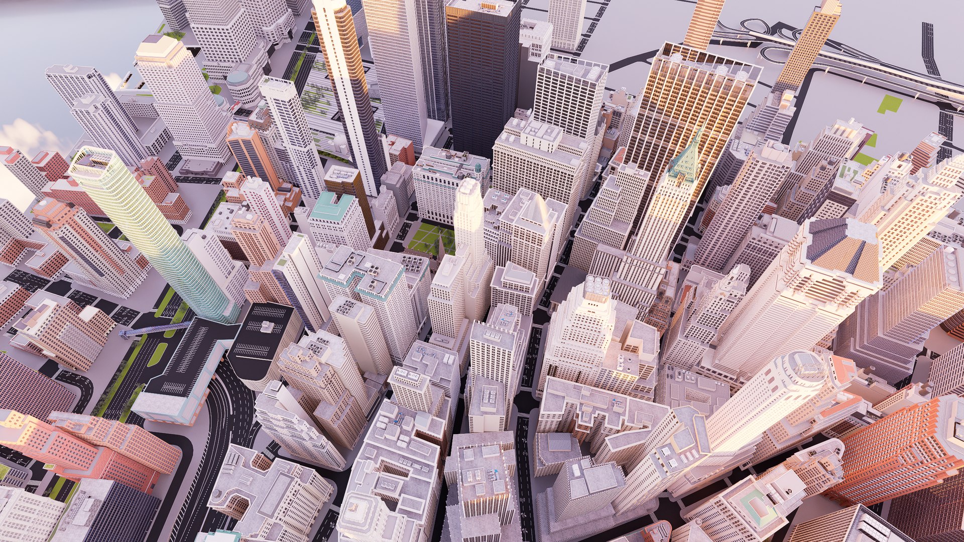 Downtown Manhattan New York 3D Model - TurboSquid 2270354