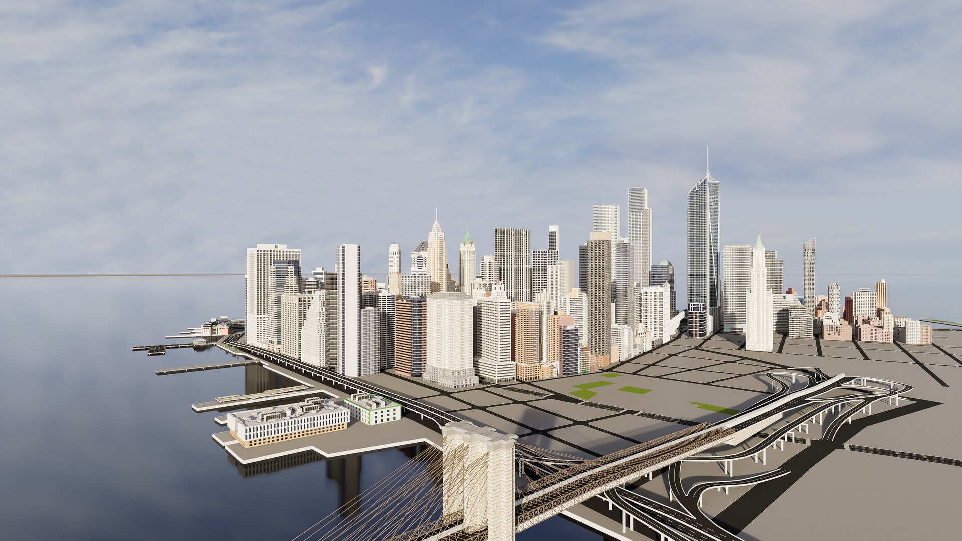 Downtown Manhattan New York 3D Model - TurboSquid 2270354