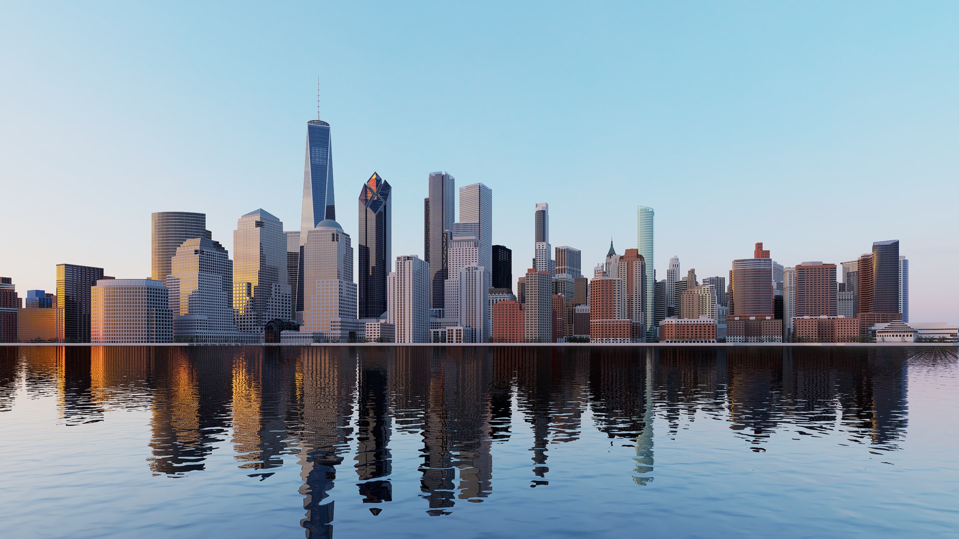 Downtown Manhattan New York 3D Model - TurboSquid 2270354