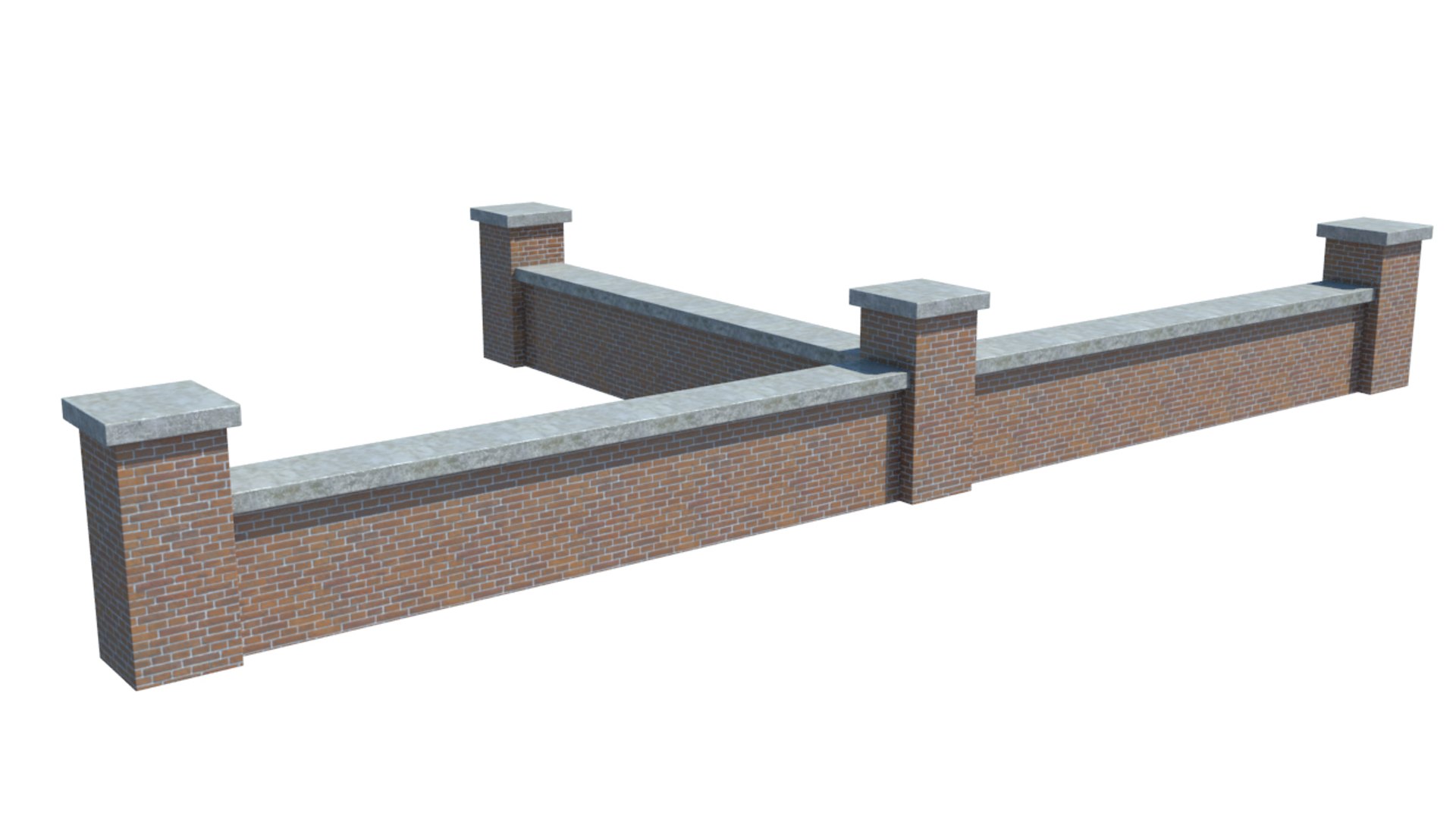 3d 3ds Modular Bricks Wall