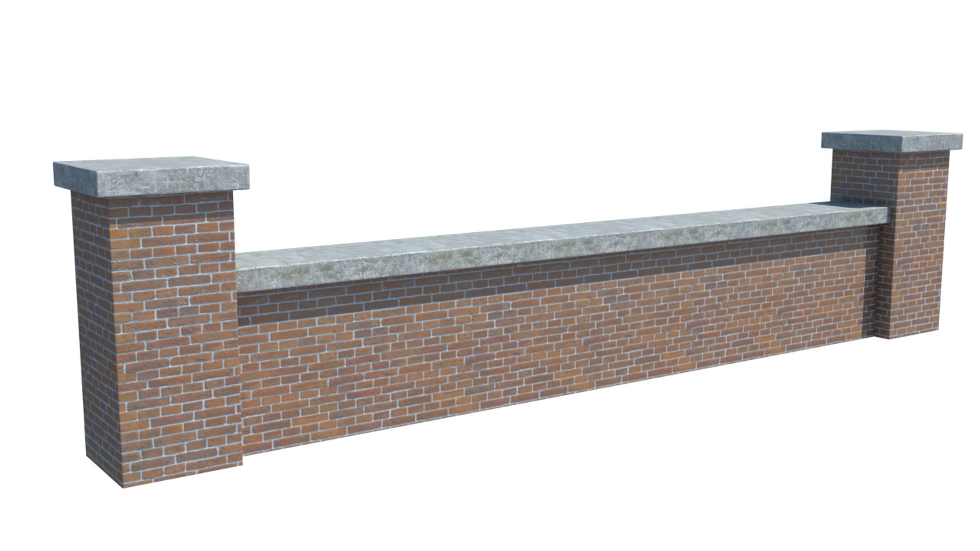 3d 3ds Modular Bricks Wall