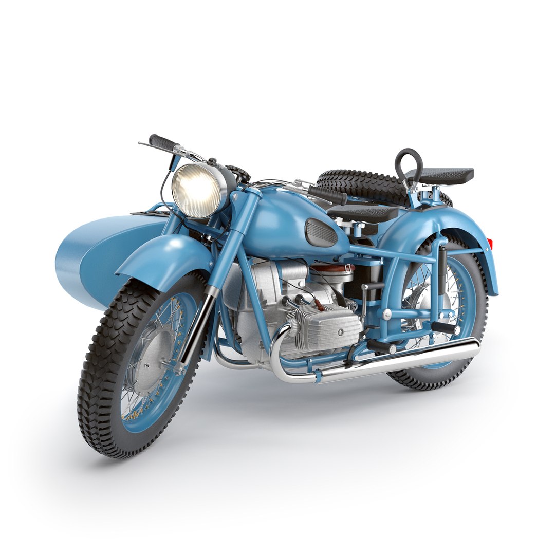 R71 Motorcycle Dnepr K-650 3d Model