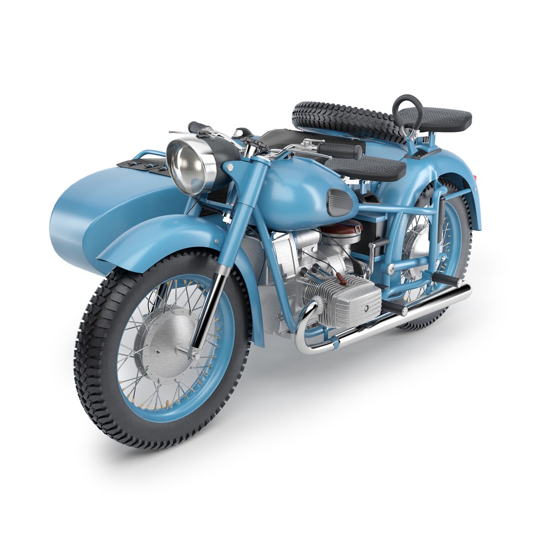 R71 Motorcycle Dnepr K-650 3d Model