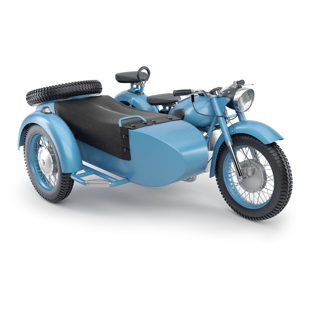 R71 Motorcycle Dnepr K-650 3d Model