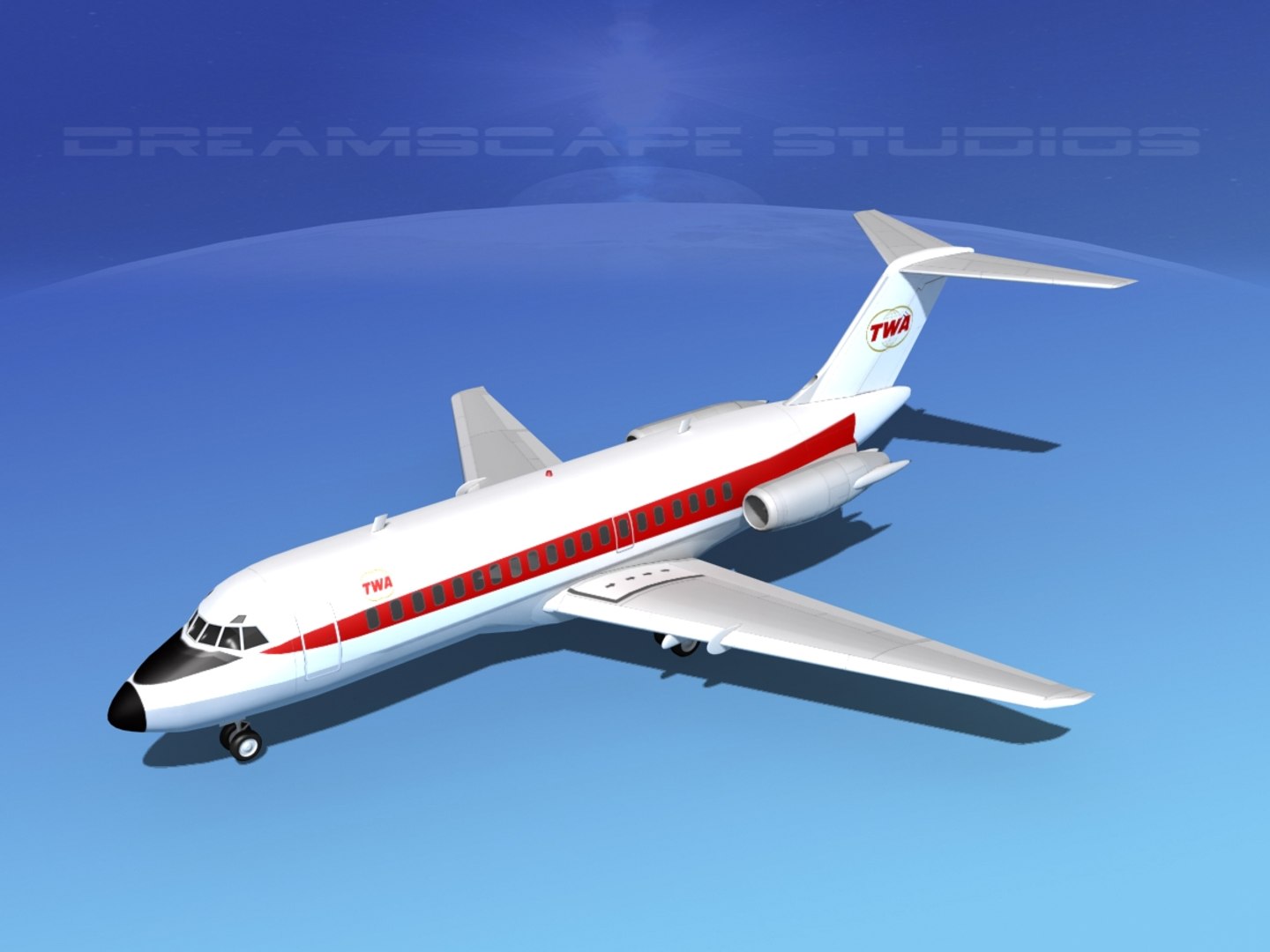 Turbines Dc-9-15 Mcdonnell Douglas 3d Model