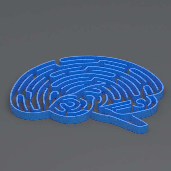 modelo 3d laberinto cerebral azul - TurboSquid 2267558